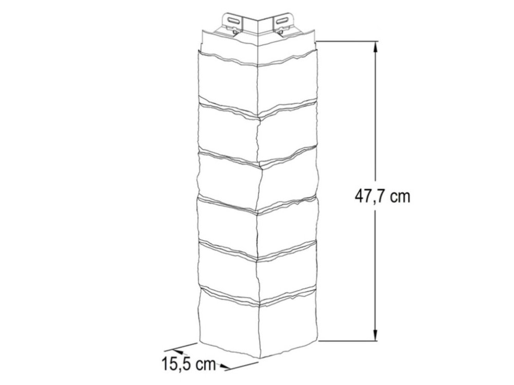 Außeneckelement Stacked Stone - Farbe: aspen | Covernit.de