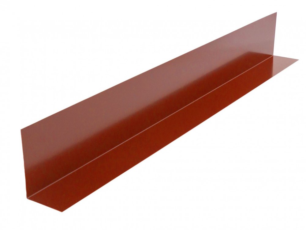 Wandanschlussblech ohne Wasserrinne UNI - Farbe: RAL 3009 Rot | Covernit